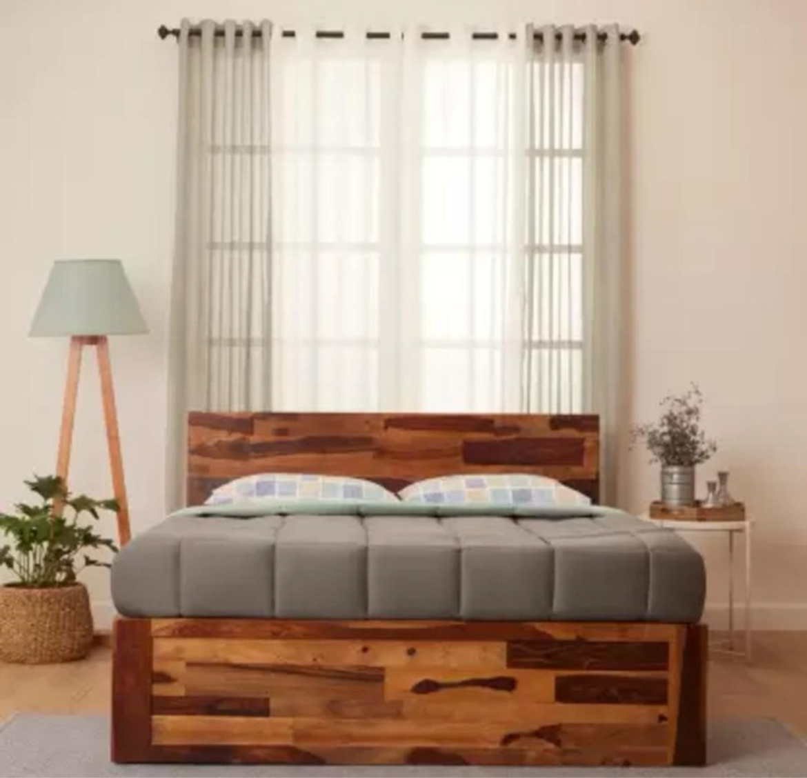 Rosewood (sheesham) bed with storage (King) – The Crafture