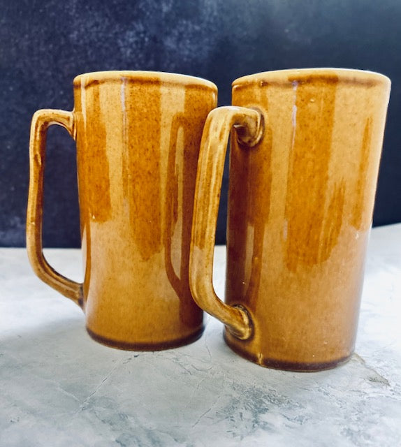 Ceramic "Metallic Mustard colored" Large coffee mugs (Set of two) – The ...